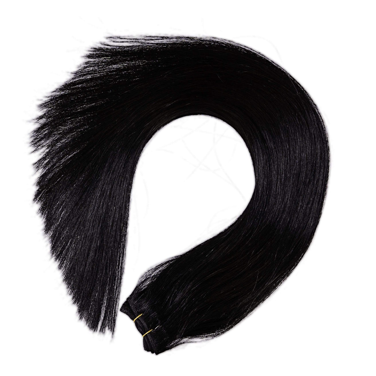 22" Premium Machine Weft Hair Extensions #1 Black Night – Platinum ...